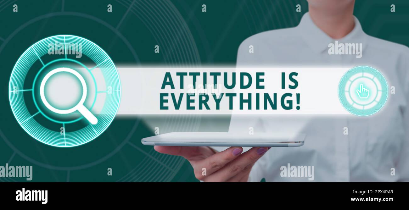 Conceptual caption Attitude Is Everything, Business idea Personal ...