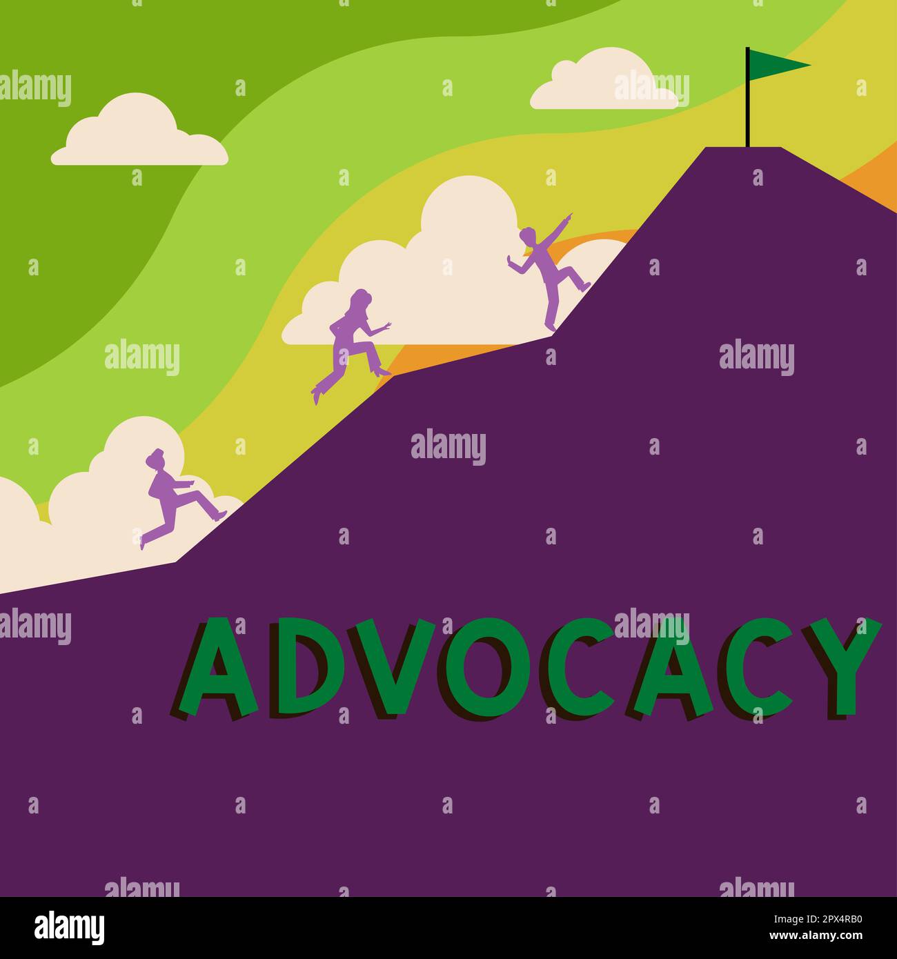 Sign displaying Advocacy, Word Written on Profession of legal advocate ...