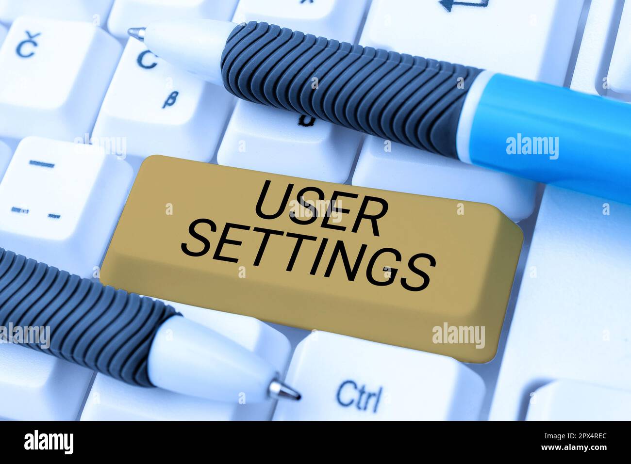 Writing Displaying Text User Settings Word Written On Configuration Of Appearance Operating
