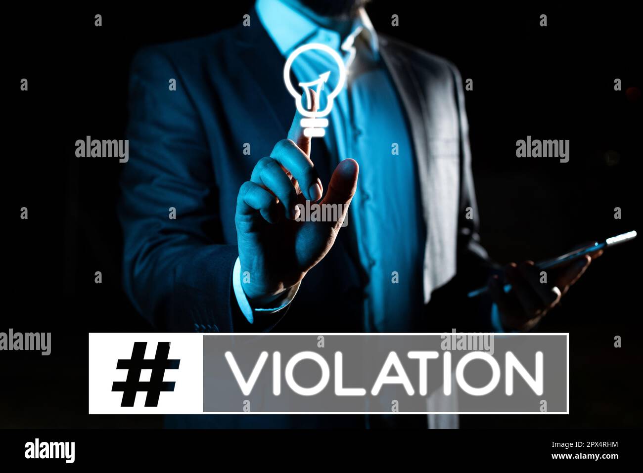 Text sign showing Violation, Business showcase an infringement of ...