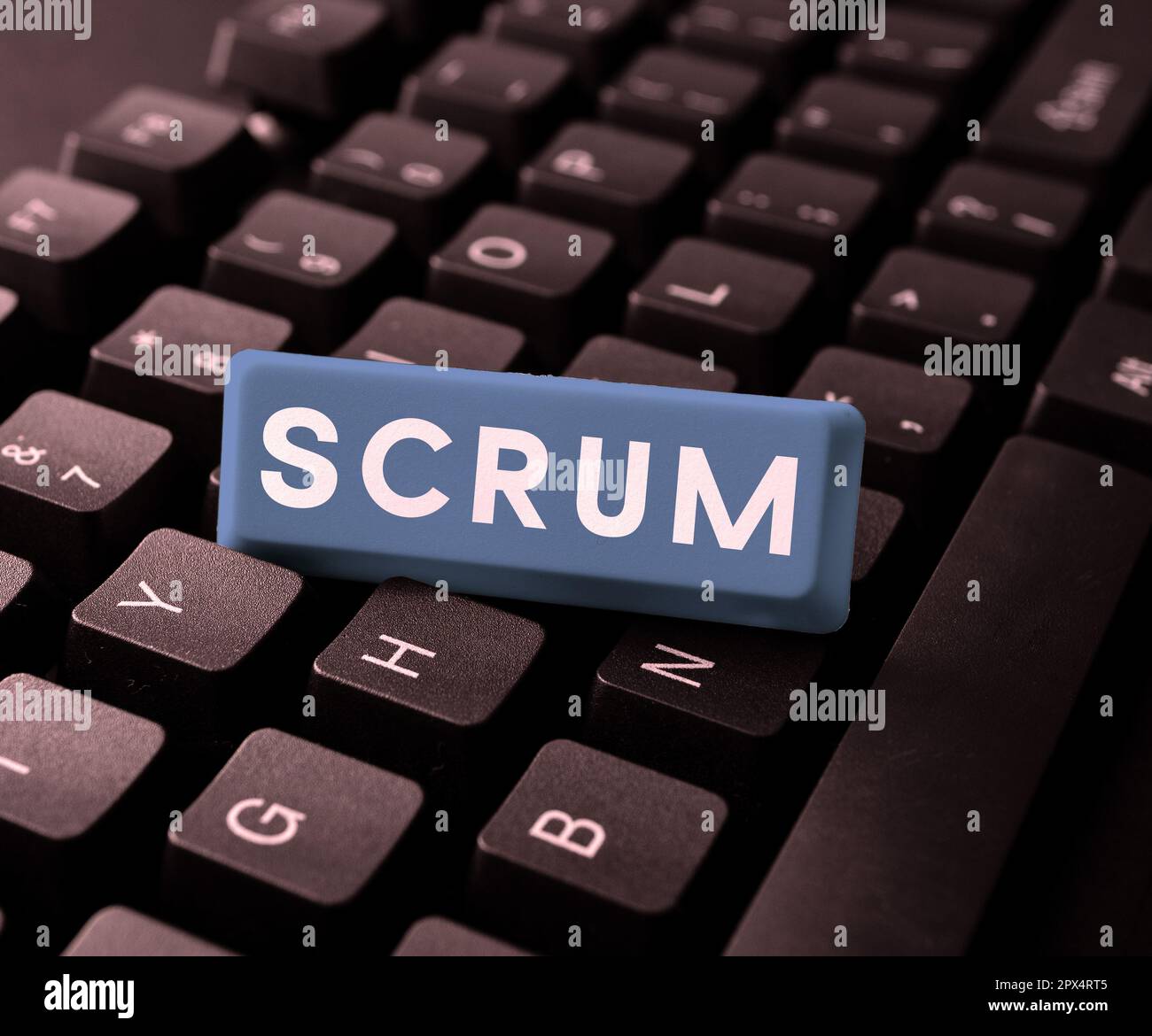 Text sign showing Scrum, Concept meaning handwriting as distinct from ...