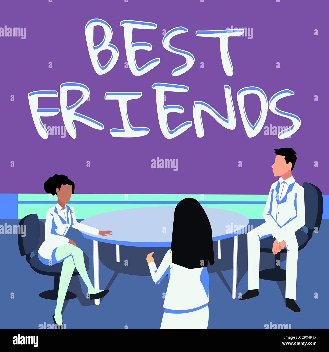 Writing displaying text Best Friends, Word for A person you value above ...