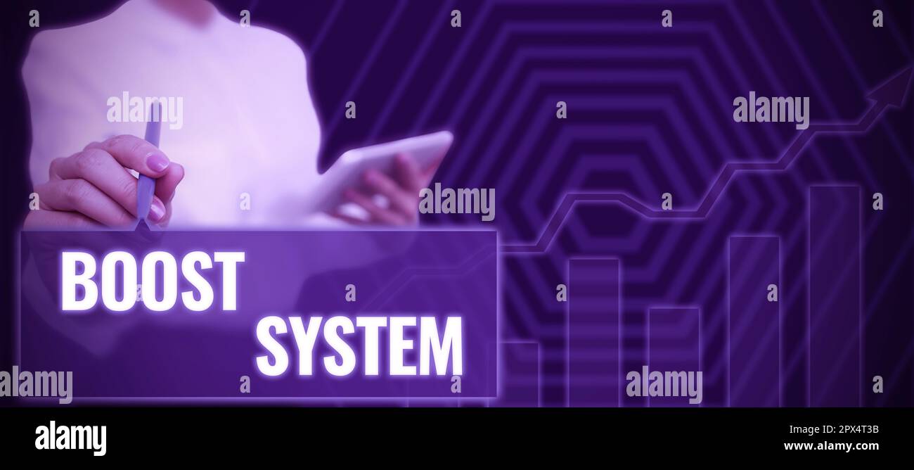 Text showing inspiration Boost System, Word for Rejuvenate Upgrade ...