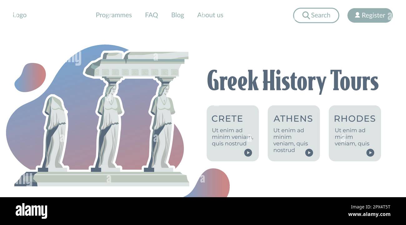 Greek history tours, explore Crete and Athens Stock Vector Image & Art - Alamy