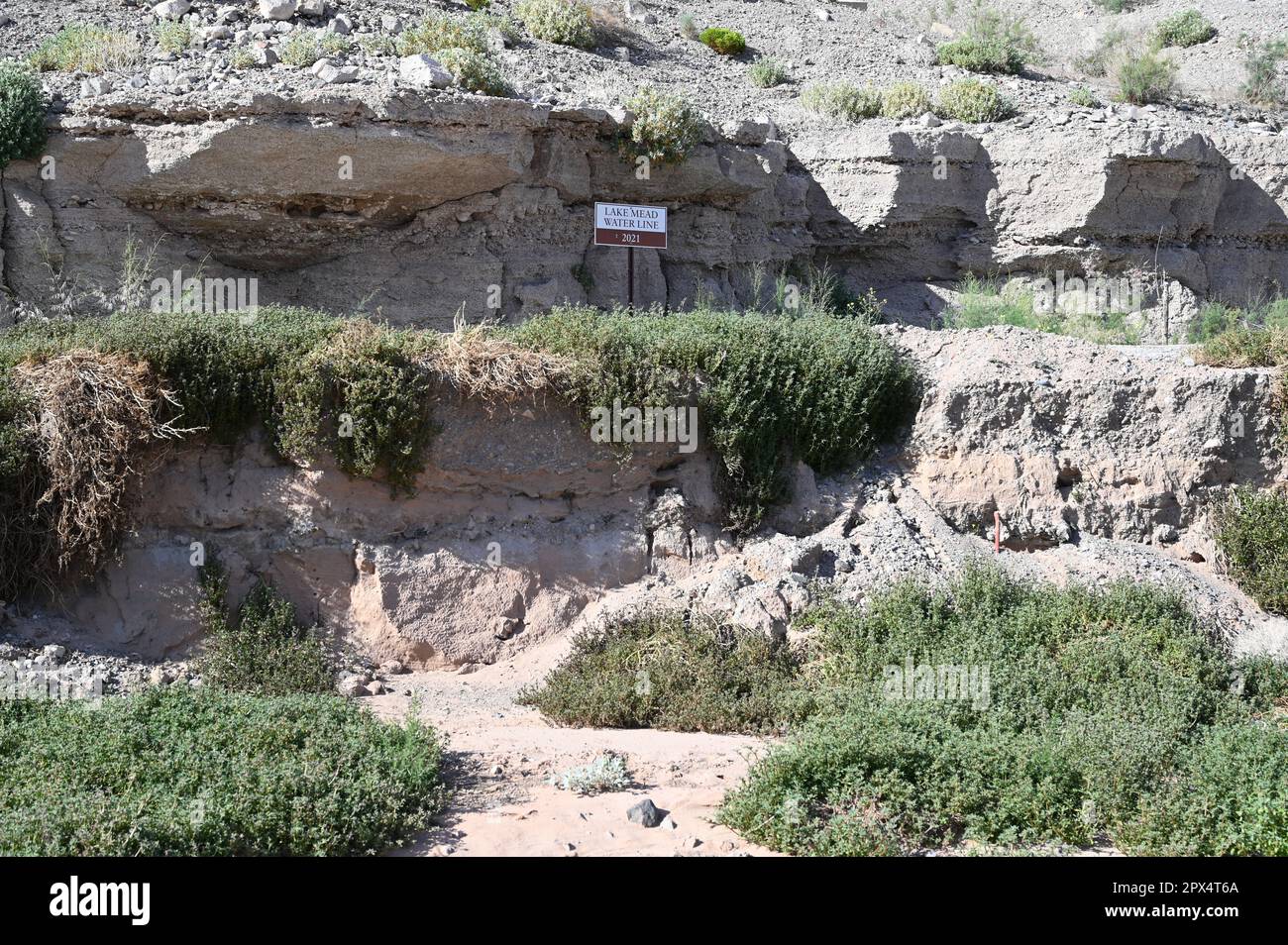 Drought conditions at Callville Bay at Lake Mead in Nevada Stock Photo ...