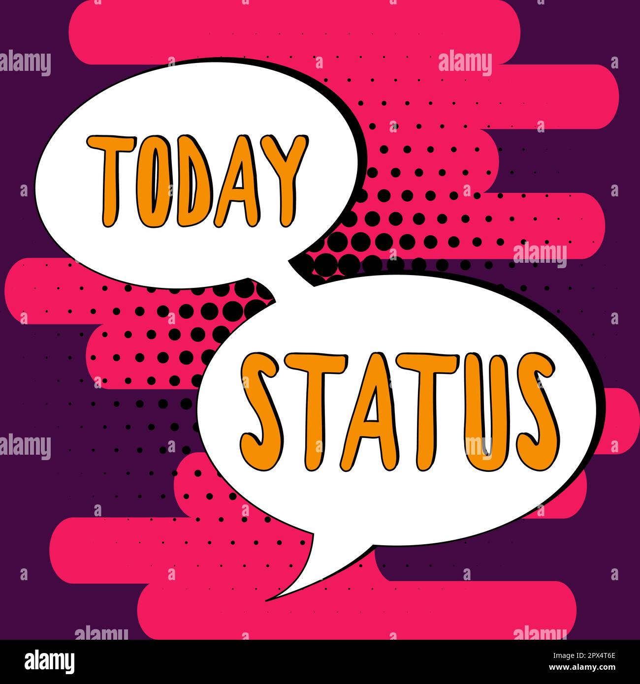 Writing displaying text Status, Concept meaning situation at a ...