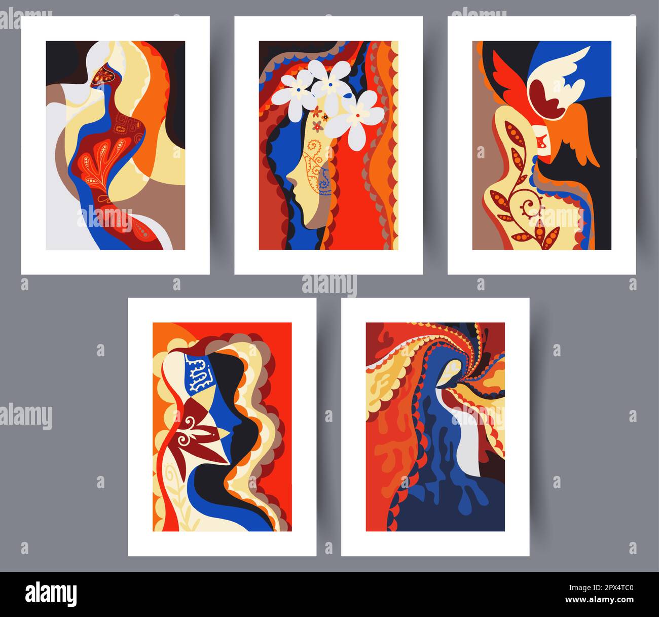 Abstract esoteric postmodernism wall art print Stock Vector Image & Art ...