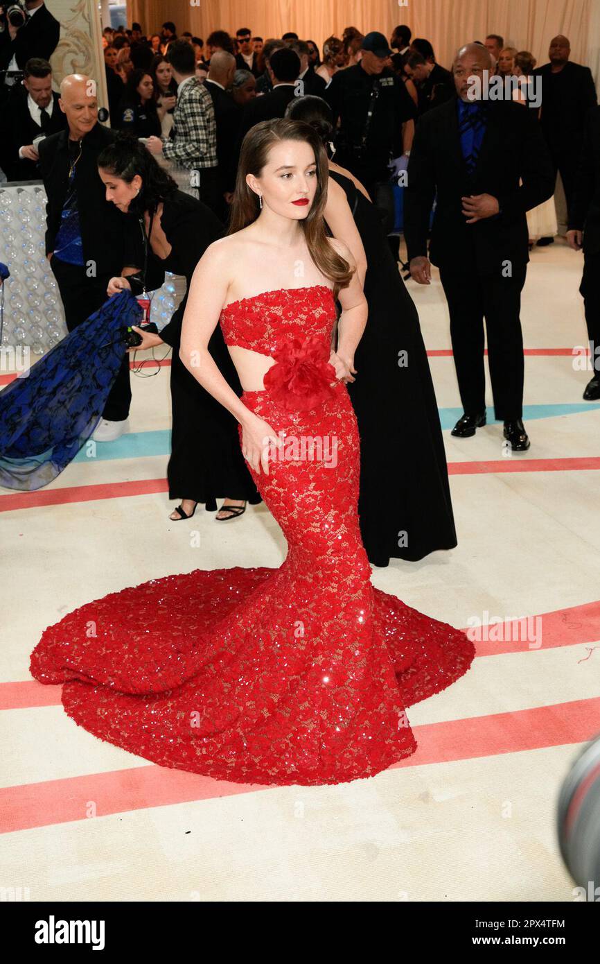 New York, USA. 01st May, 2023. Kaitlyn Dever on the red carpet during The 2023 Met Gala honoring ...