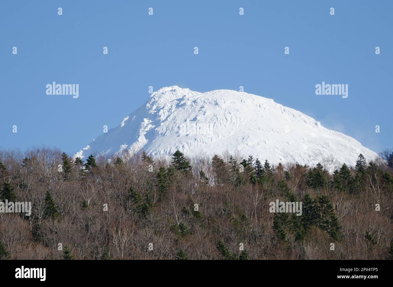 Snow-capped Mount Rausu. Shiretoko National Park. Shiretoko Peninsula ...