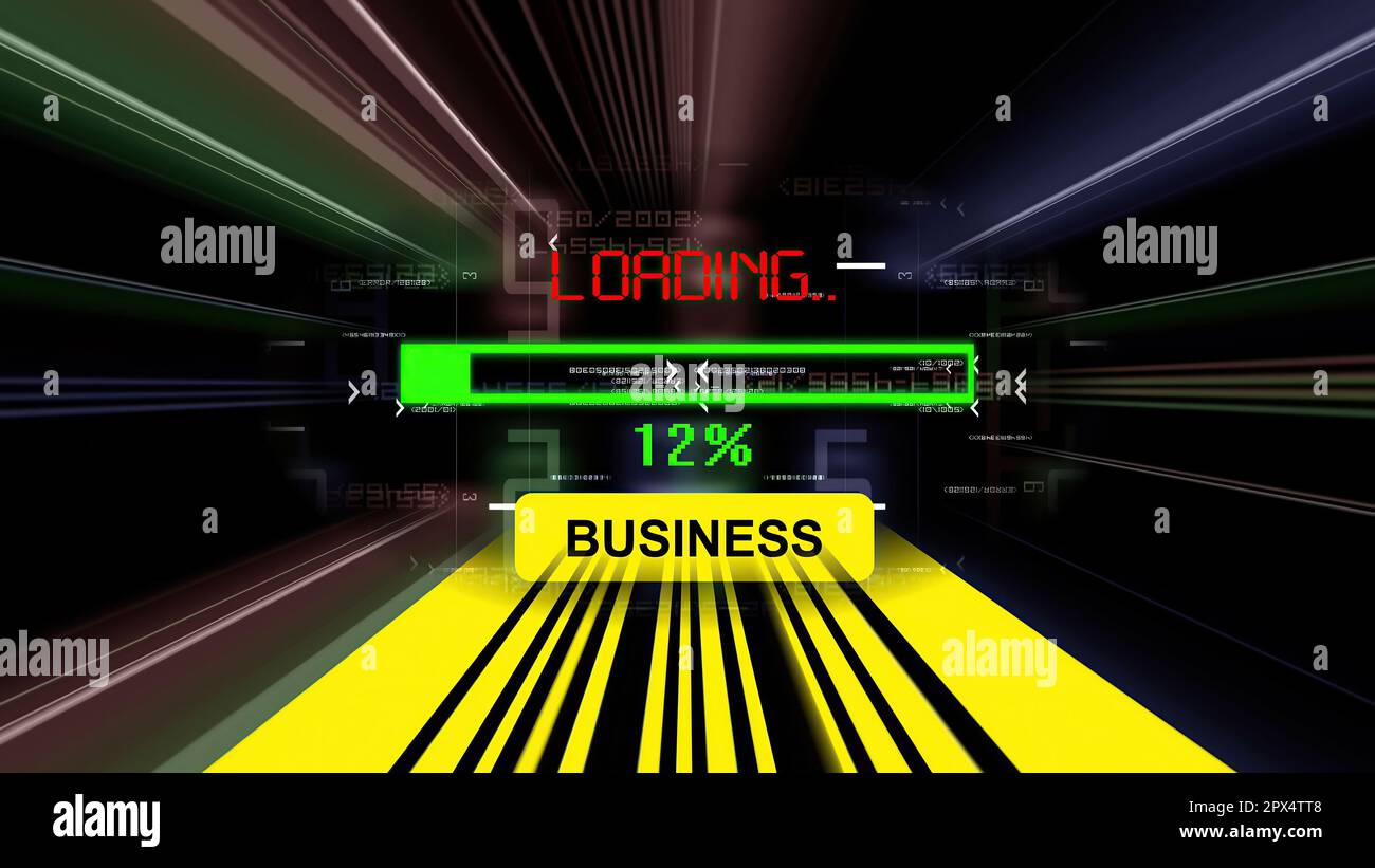 Business loading progress bar on the screen Stock Photo - Alamy