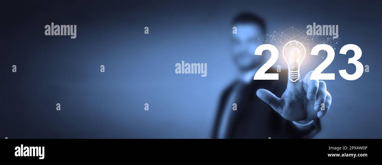 Creative design concept for the new year festival 2023 Stock Photo - Alamy