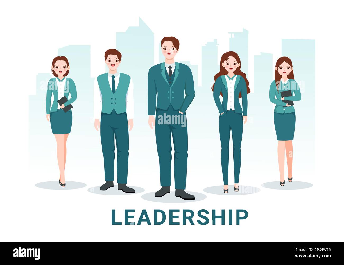 Business Leadership with Businessman Leader Helps the Team to Develop ...