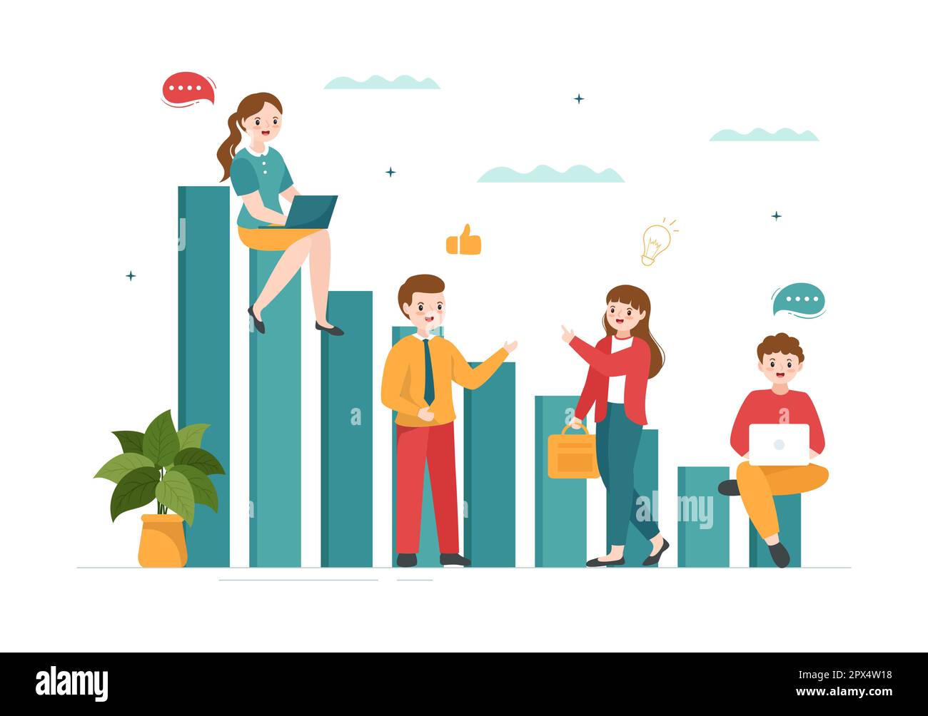 Business Leadership with Businessman Leader Helps the Team to Develop ...