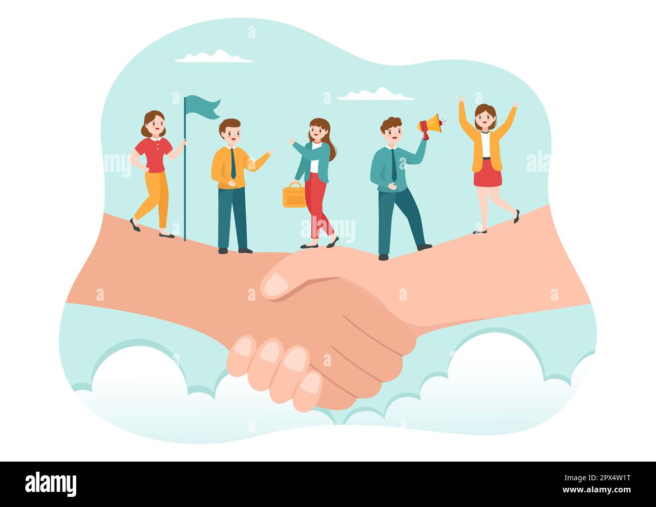 Business Leadership with Businessman Leader Helps the Team to Develop ...