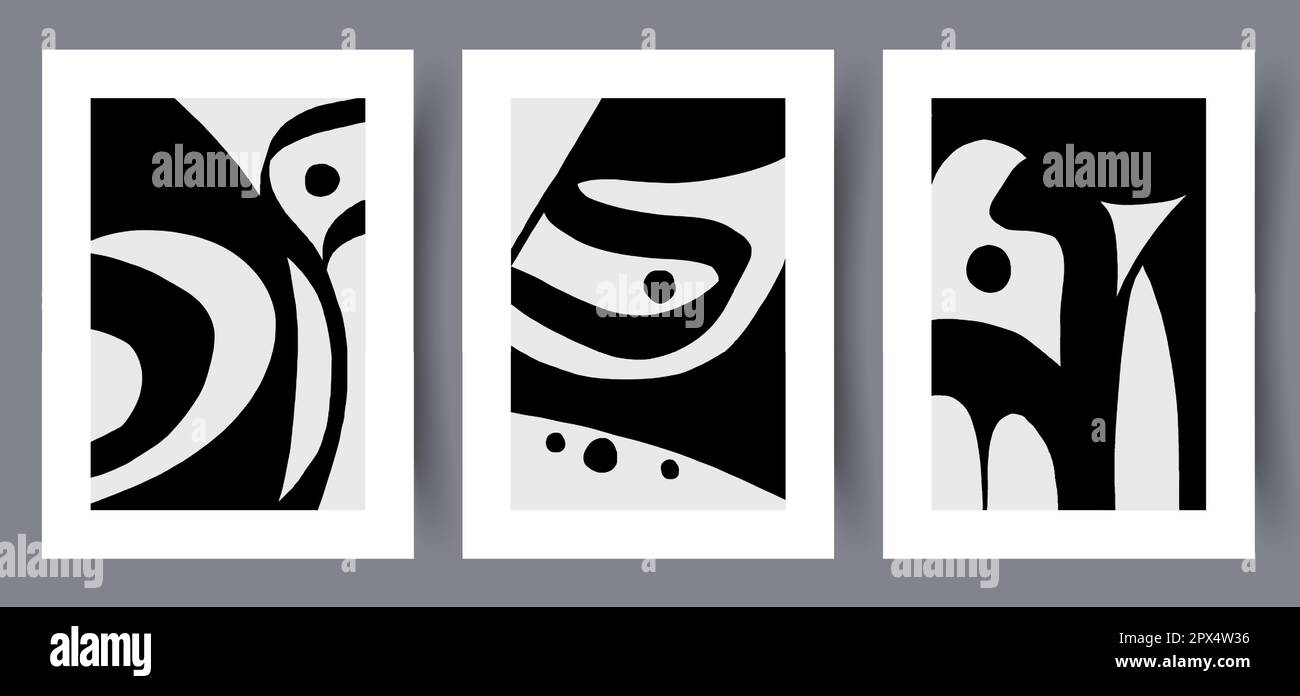 Abstract composition gloomy chaos wall art print Stock Vector Image ...