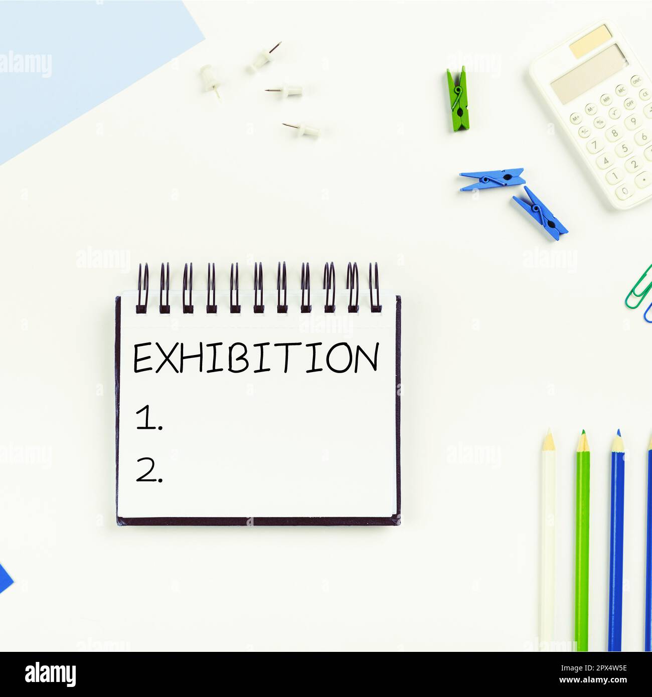 Conceptual caption Exhibition, Word Written on and act of exposing ...