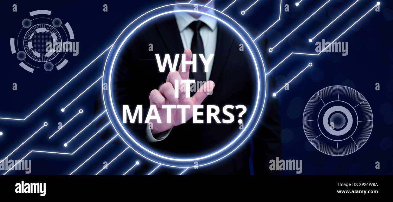 Text showing inspiration Why It Matters, Business idea Important ...