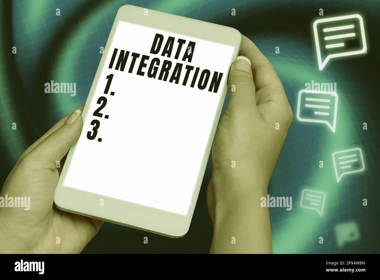 Handwriting text Data Integration, Conceptual photo involves combining ...