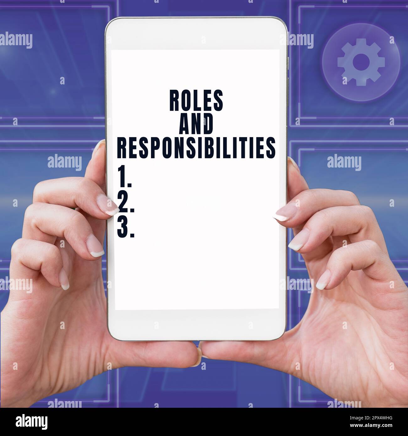 Text caption presenting Roles And Responsibilities, Conceptual photo ...