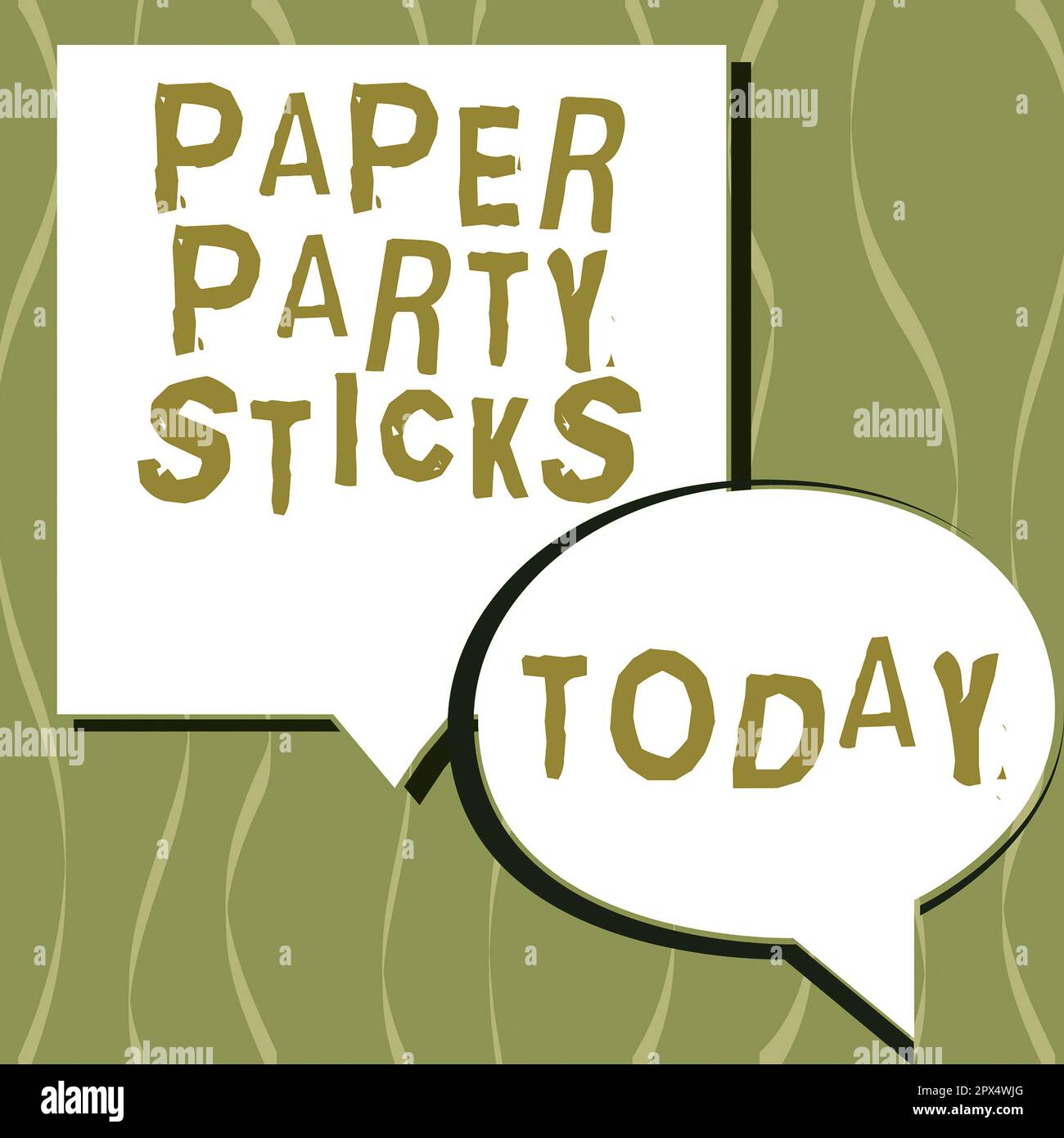Text sign showing Paper Party Sticks, Word Written on hard painted ...