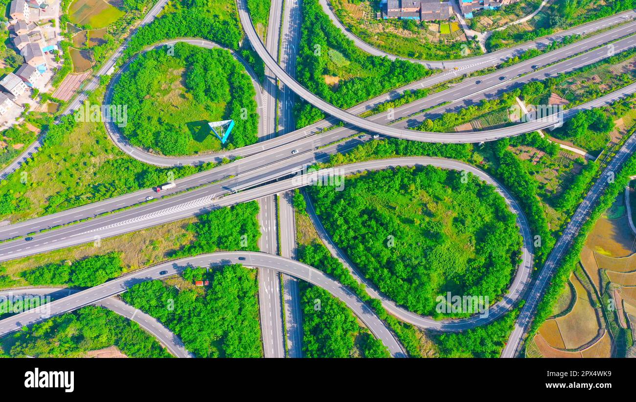 CHONGQING, CHINA - APRIL 30, 2023 - Aerial photo shows the Renhe ...