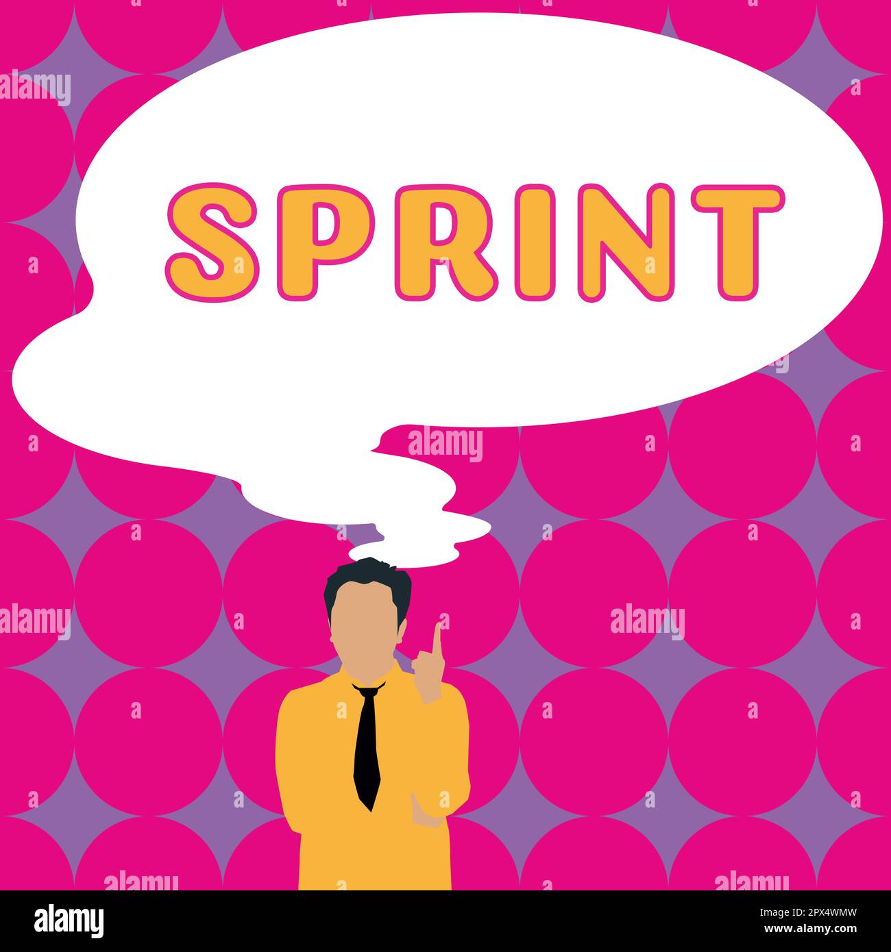 Text caption presenting Sprint, Word for to move at top speed especially for a short distance ...