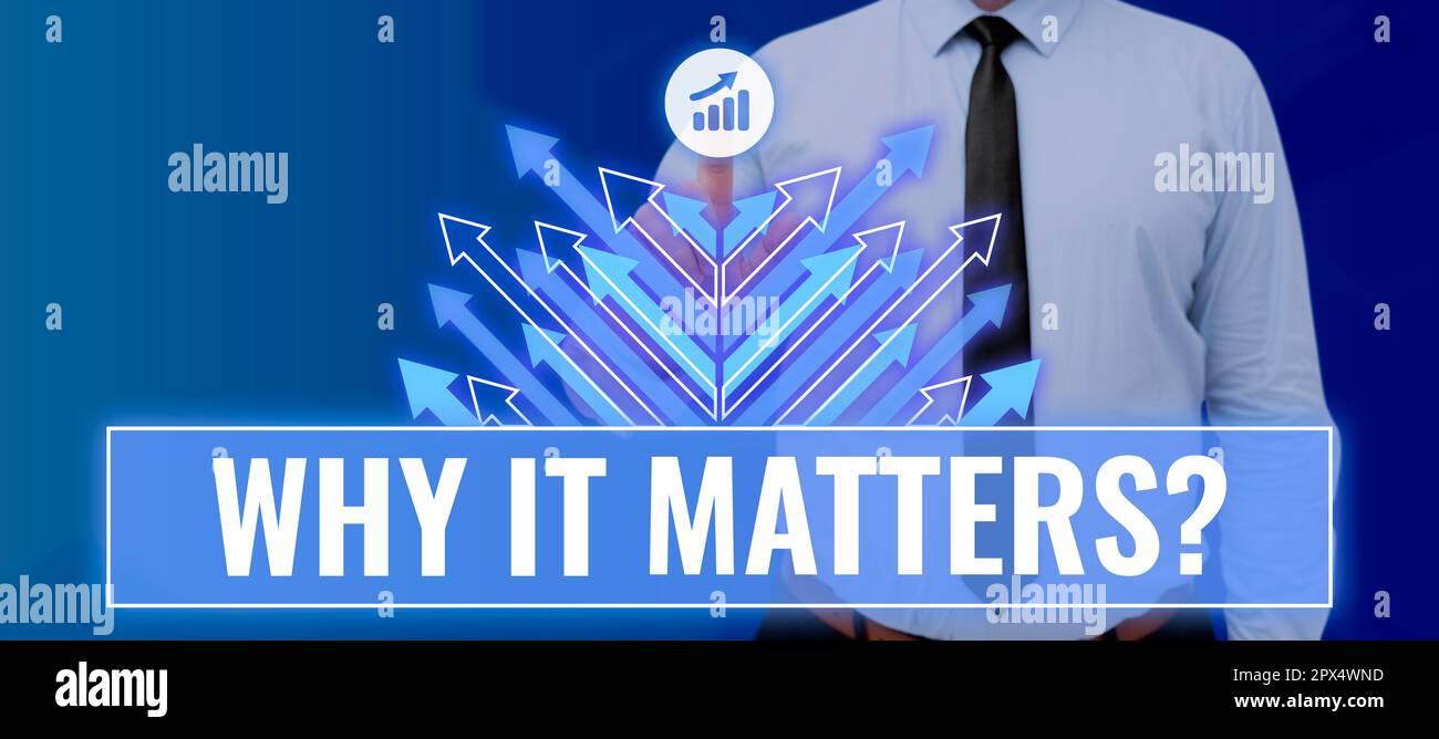 Sign displaying Why It Matters, Conceptual photo Important Reasons to ...