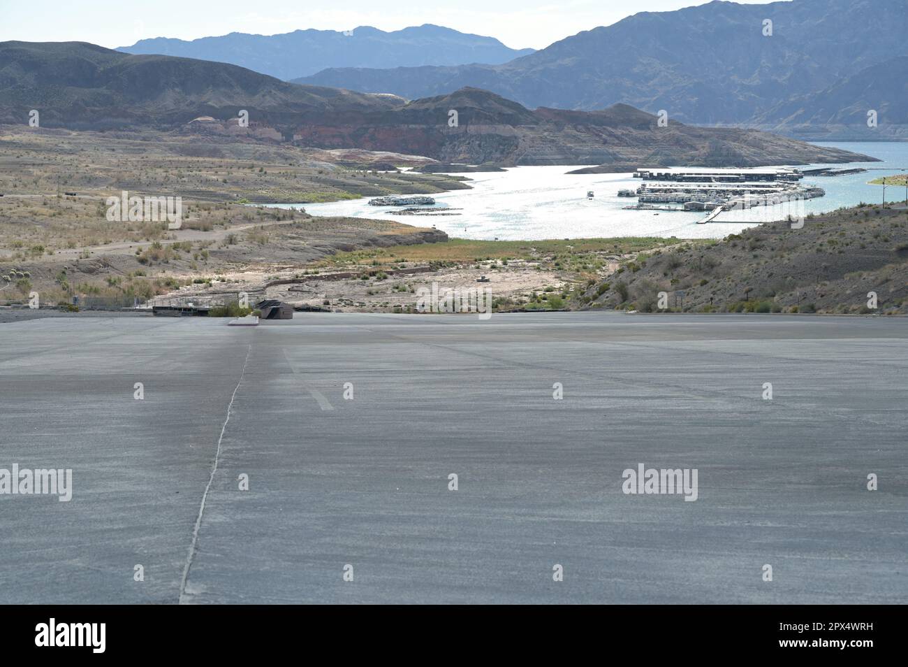 Drought conditions at Callville Bay at Lake Mead in Nevada Stock Photo ...