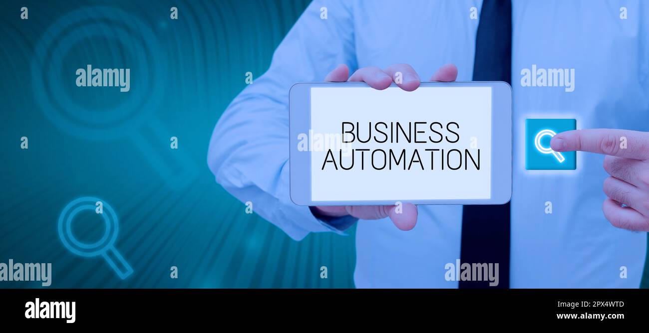 Text showing inspiration Business Automation, Business overview for ...