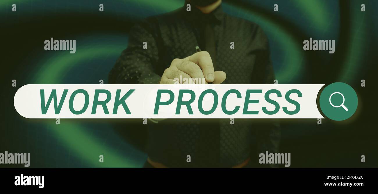Inspiration showing sign Work Process, Internet Concept Standard ...