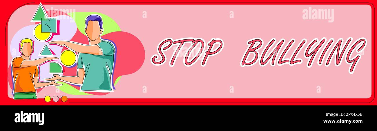 Text sign showing Stop Bullying, Word for Fight and Eliminate this ...