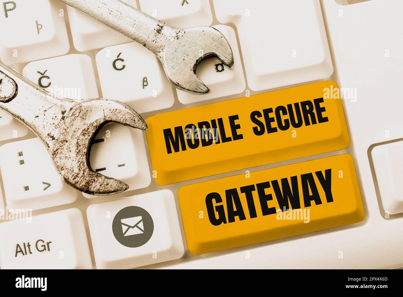 Conceptual display Mobile Secure Gateway, Word Written on Securing ...