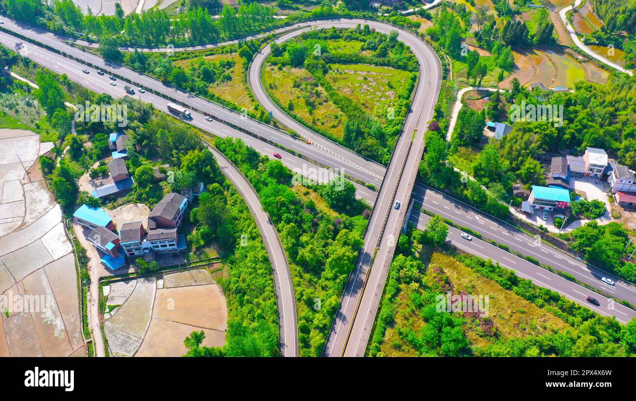 CHONGQING, CHINA - APRIL 30, 2023 - Aerial photo shows the Renhe ...