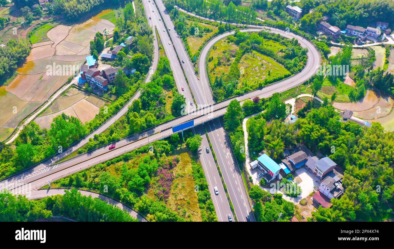 CHONGQING, CHINA - APRIL 30, 2023 - Aerial photo shows the Renhe ...