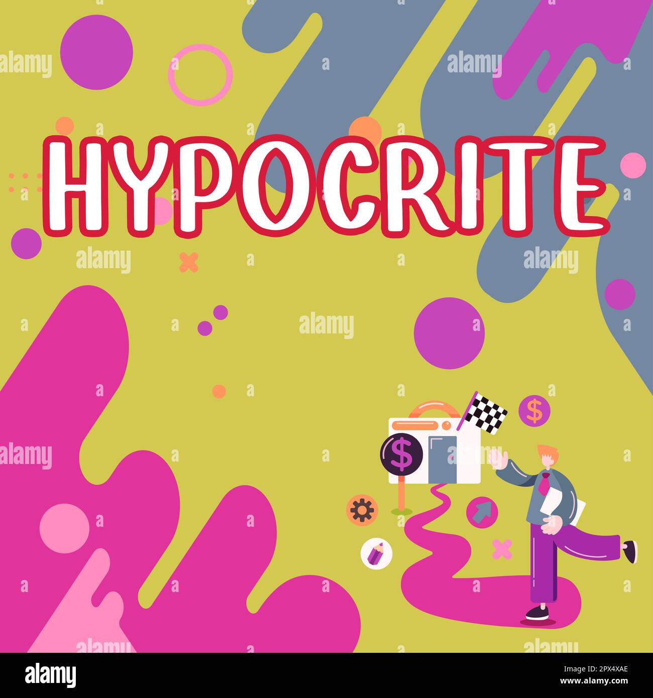 Hand writing sign Hypocrite, Business concept Medical condition in ...