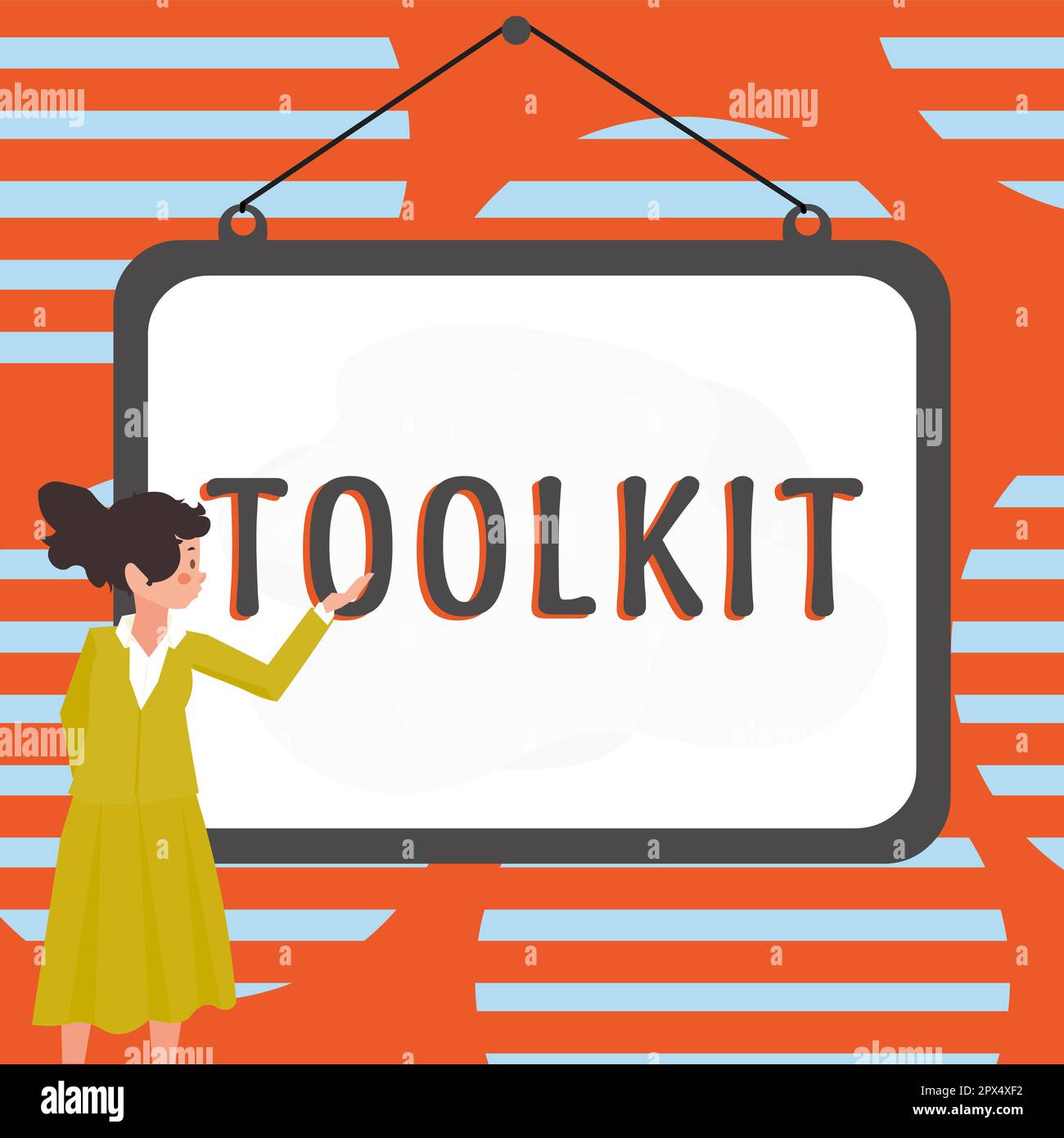 Hand writing sign Toolkit, Business overview set of tools kept in a bag ...