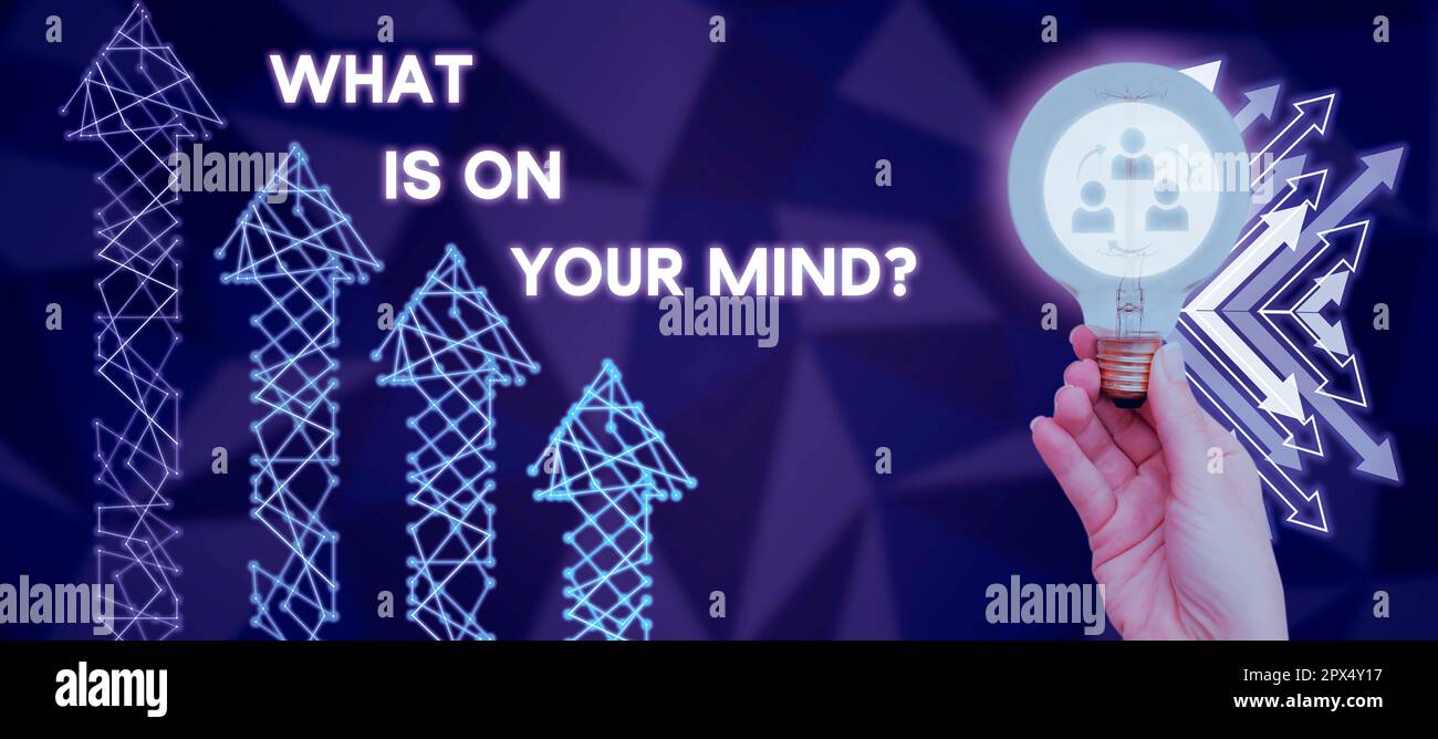 Conceptual display What Is On Your Mind, Concept meaning Open minded ...