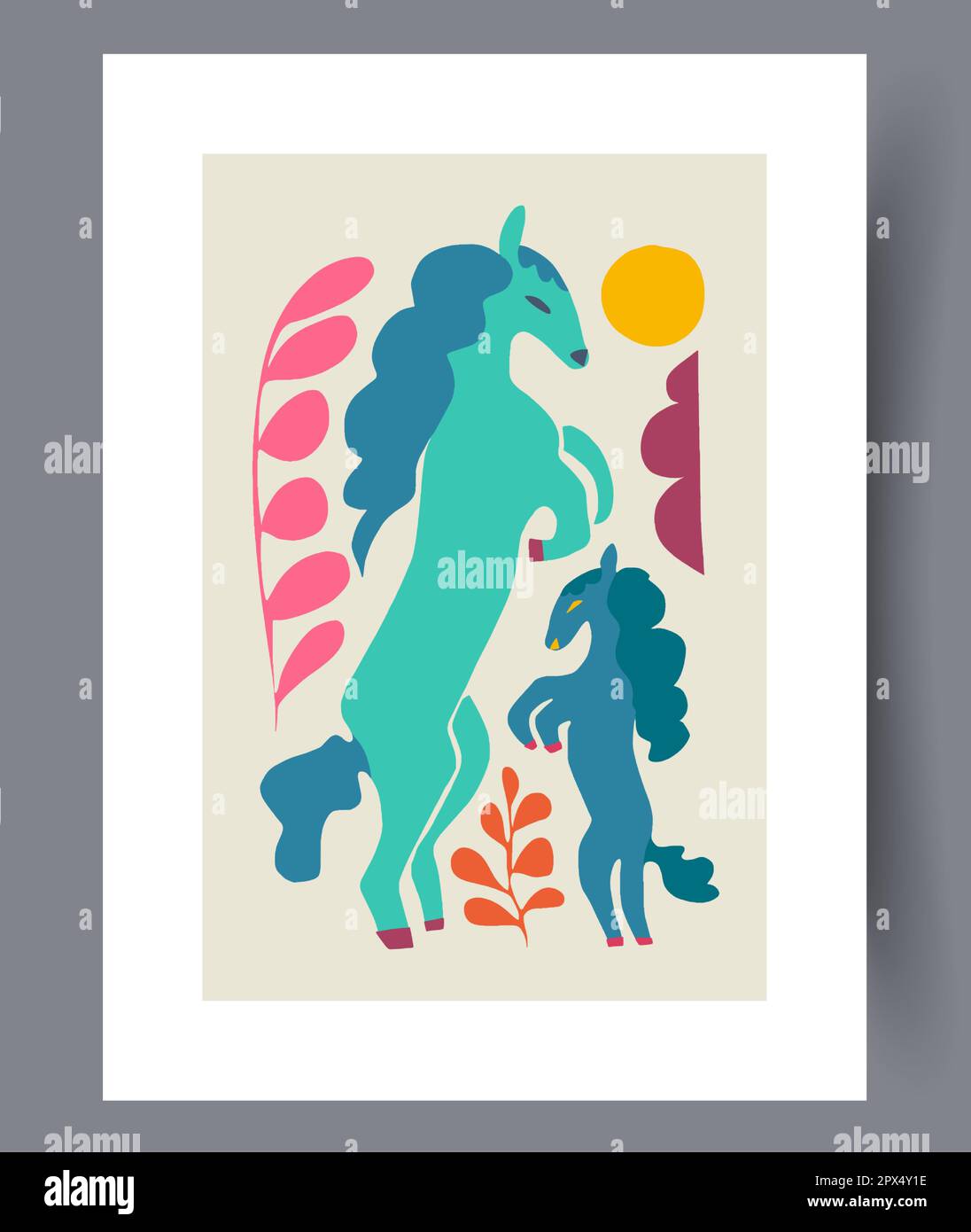 Horse and composition Stock Vector Images - Alamy