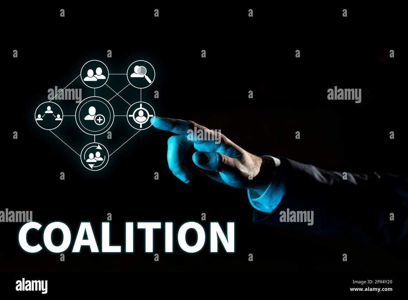 Writing displaying text Coalition, Conceptual photo a temporary ...