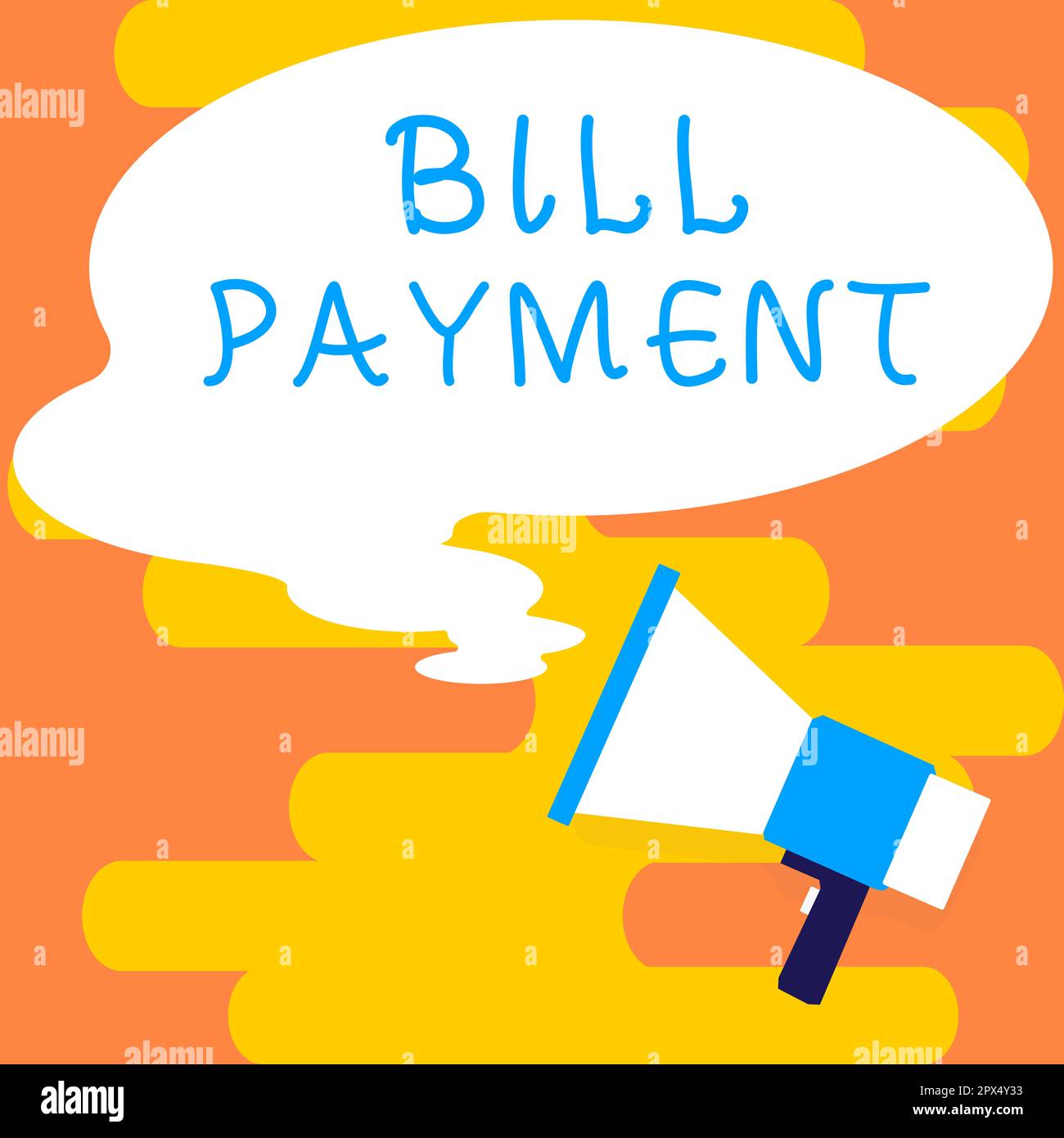 Text caption presenting Bill Payment, Conceptual photo To give money to ...