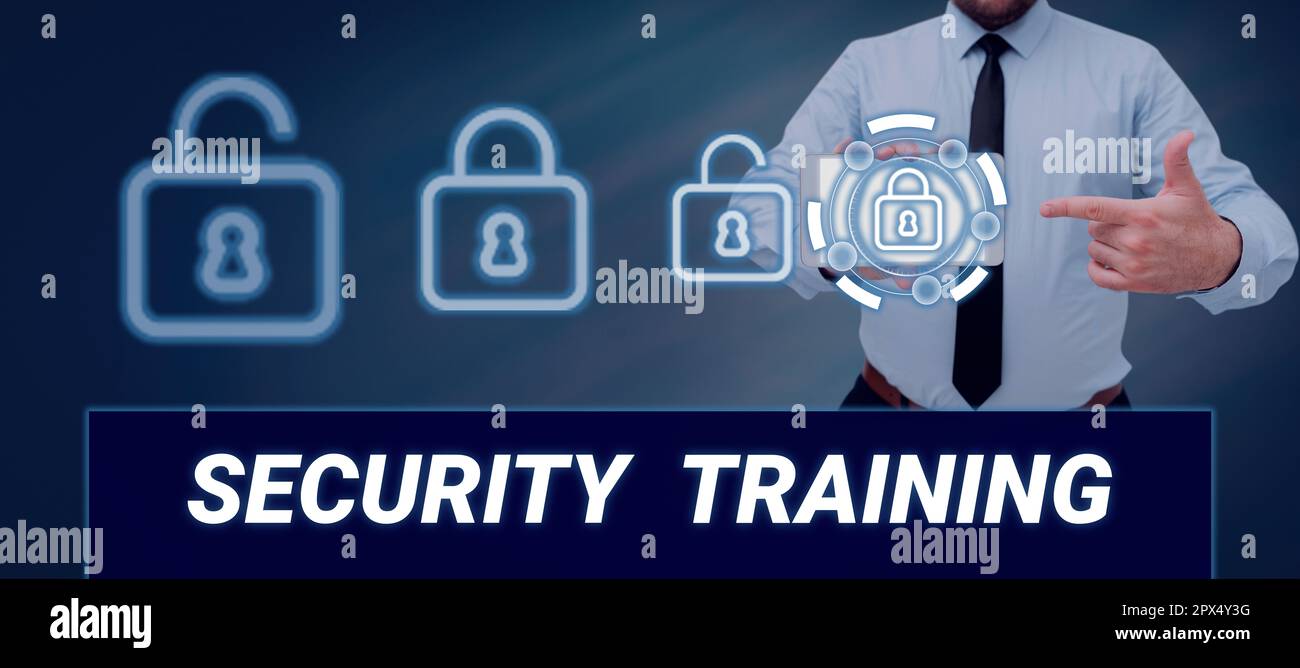 Conceptual caption Security Training, Internet Concept providing ...
