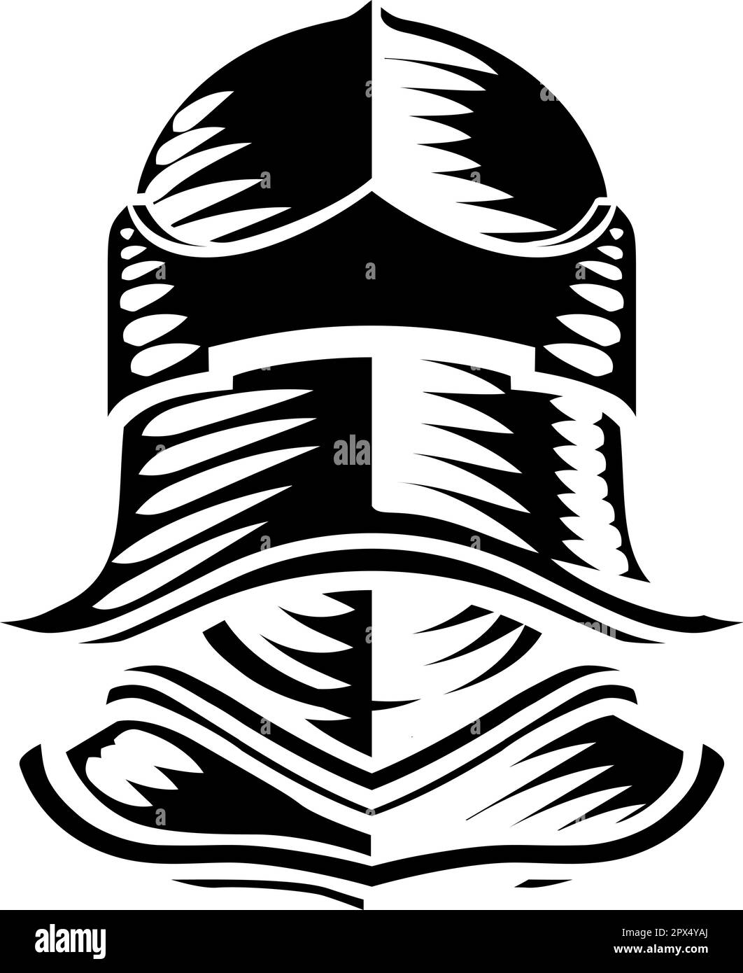 Knight Helmet Armor Helm Medieval Vintage Woodcut Stock Vector Image ...