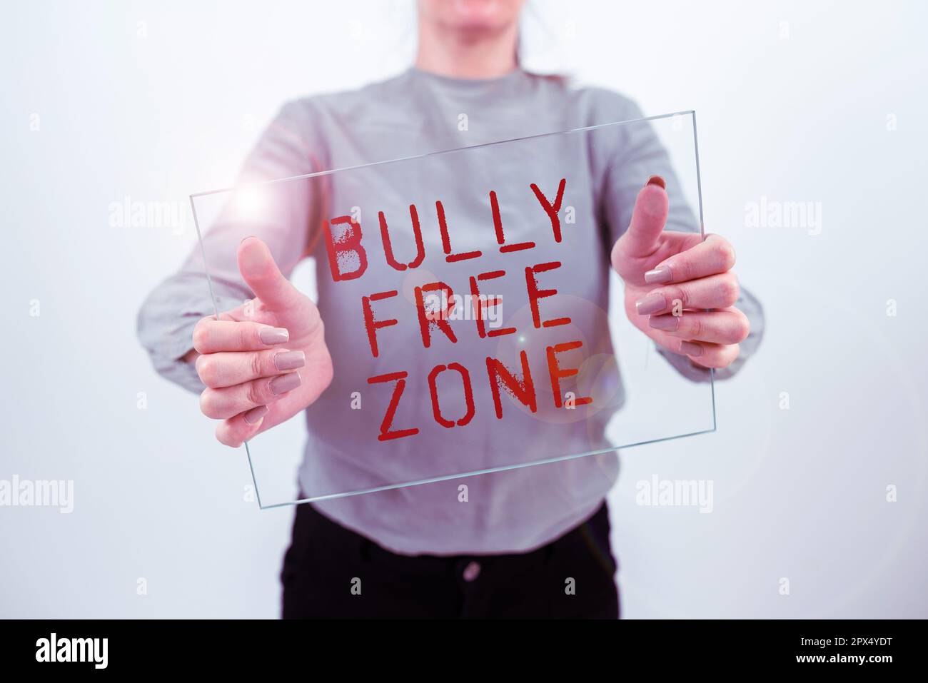 Conceptual display Bully Free Zone, Conceptual photo Be respectful to ...