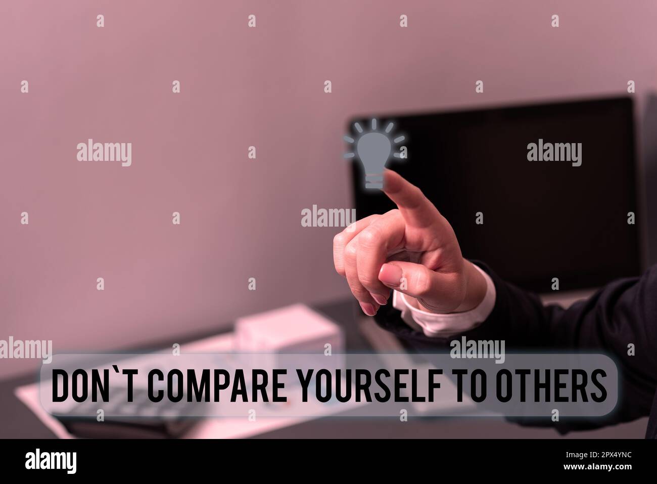 Text showing inspiration Don'T Compare Yourself To Others, Business ...
