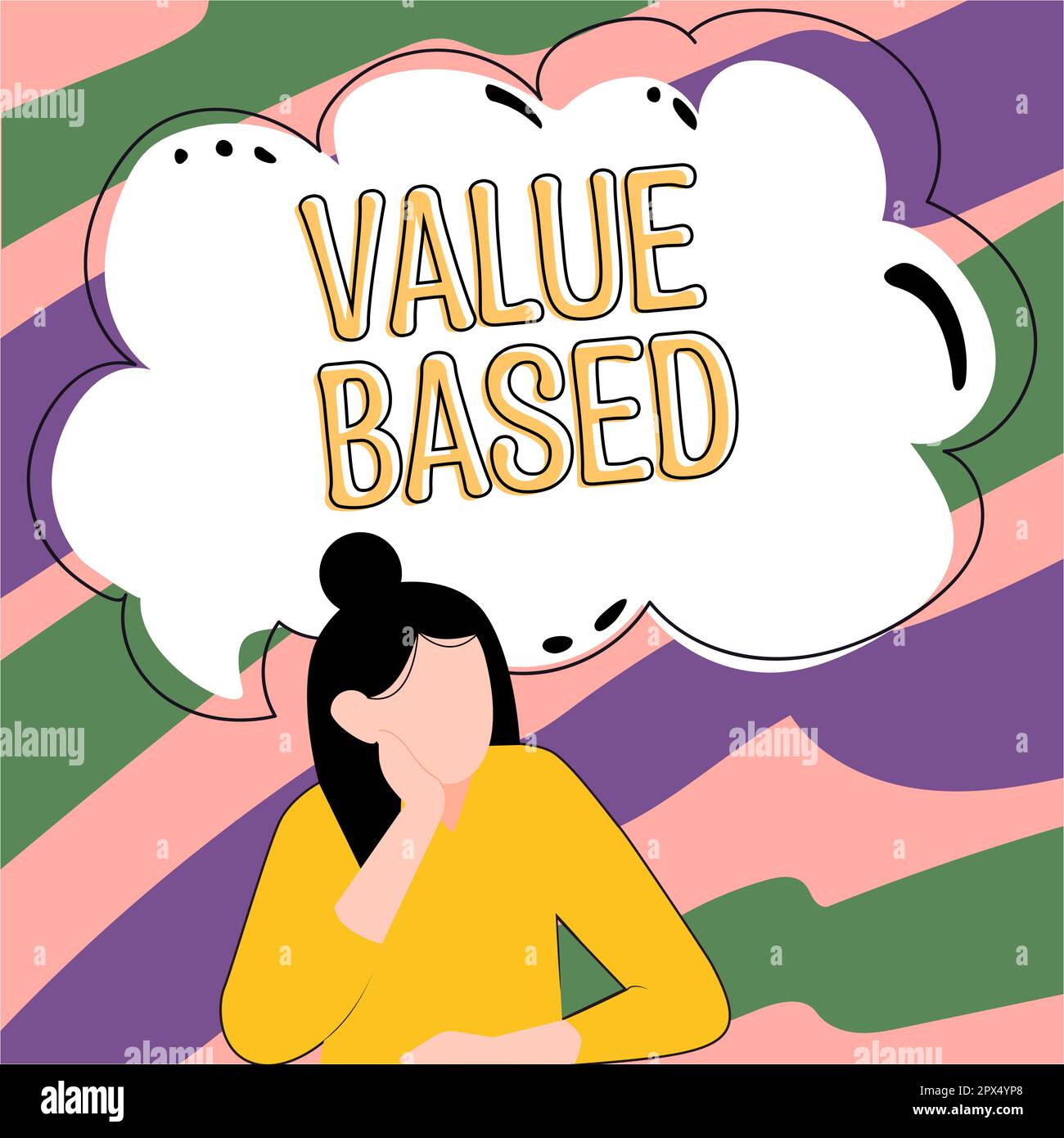 Conceptual display Value Based, Business showcase Considering the ...