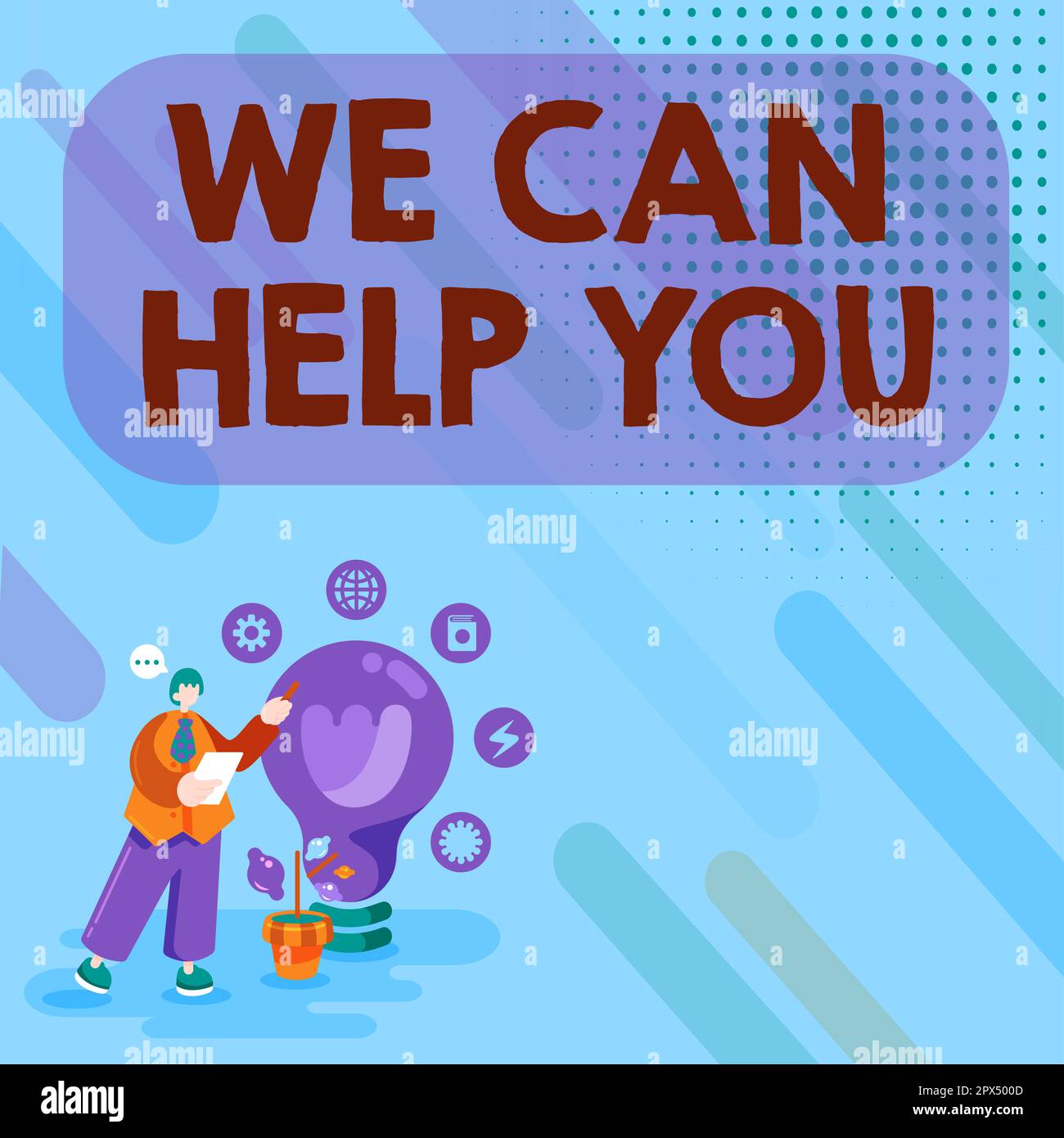 Sign displaying We Can Help You, Concept meaning Support Assistance ...