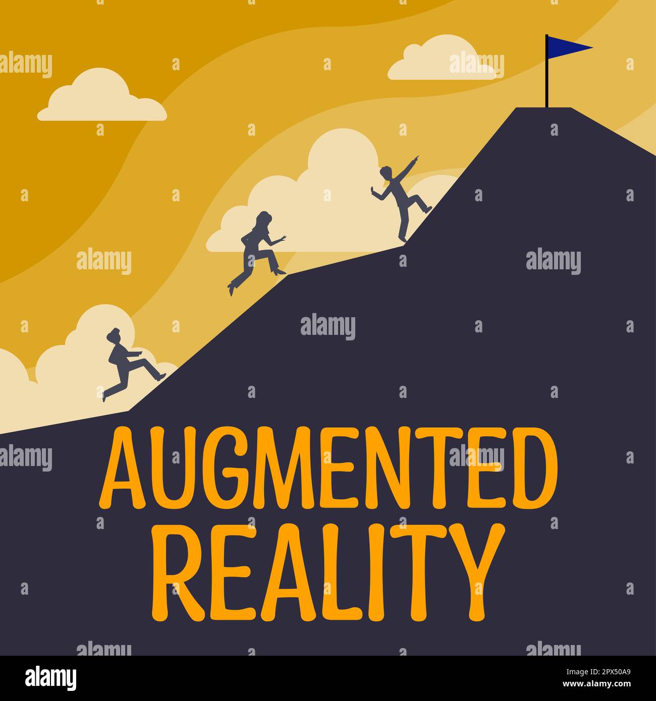 Writing displaying text Augmented Reality, Business approach technology ...