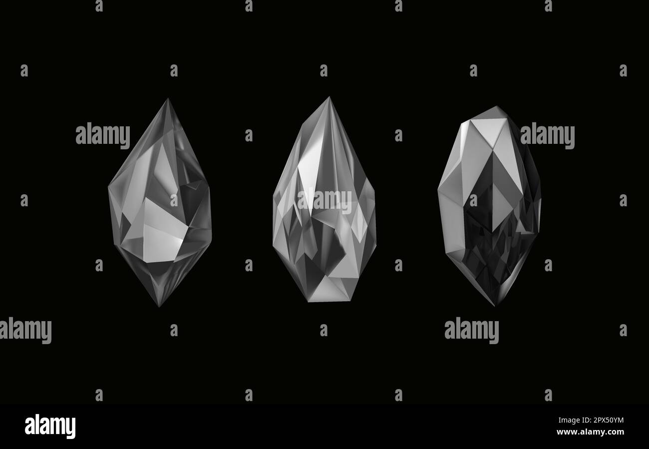 Glass shiny crystals with different shades reflecting light.A ...