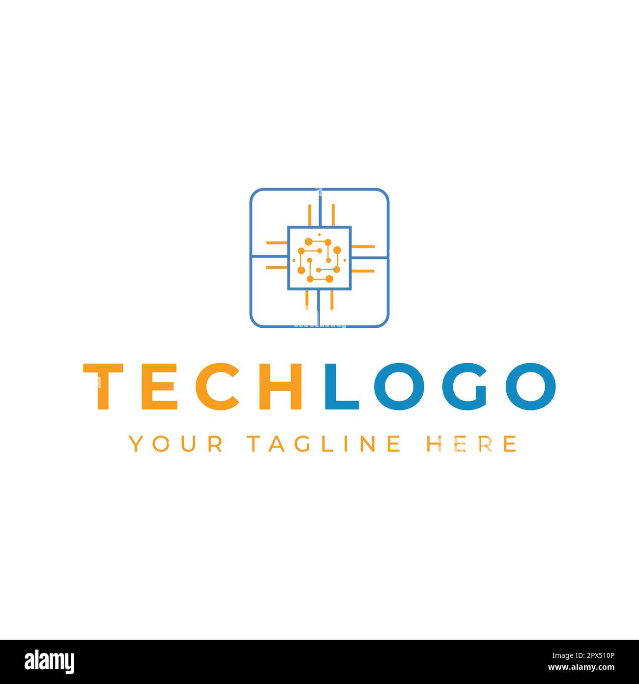 Technology logo simple tech design. Vector creative abstract icon for ...