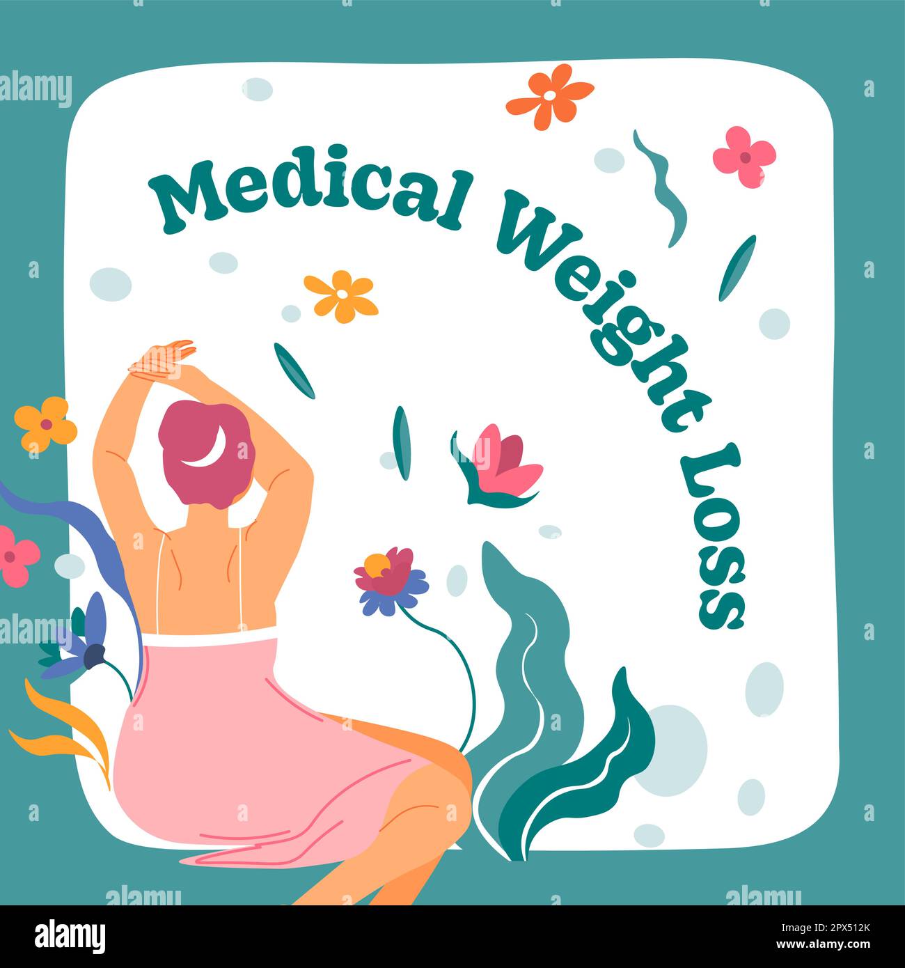 Medical weight loss healthcare and slimming banner Stock Vector Image ...